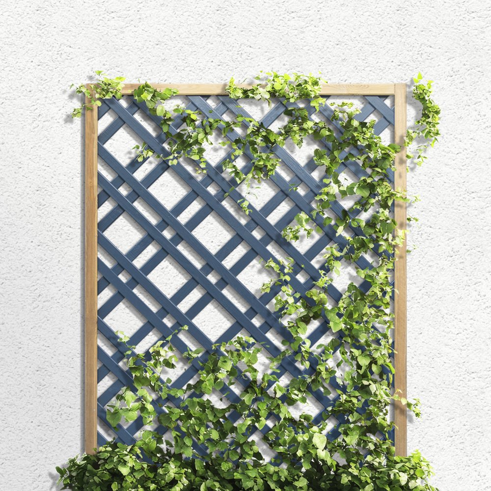 5'11x2'11 Forest Grey Painted Lattice Trellis - Pressure Treated- elbec ...
