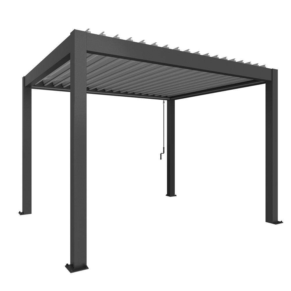 3.5m x 3m Biohort Metal Pergola - elbec garden buildings