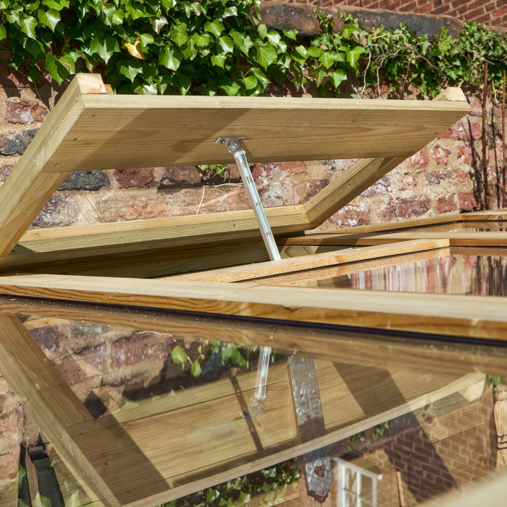 Forest 4x8ft Lean To Greenhouse Open Back - elbec garden buildings