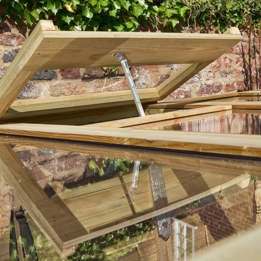 Forest 4x6ft Lean To Greenhouse Solid Back - elbec garden buildings