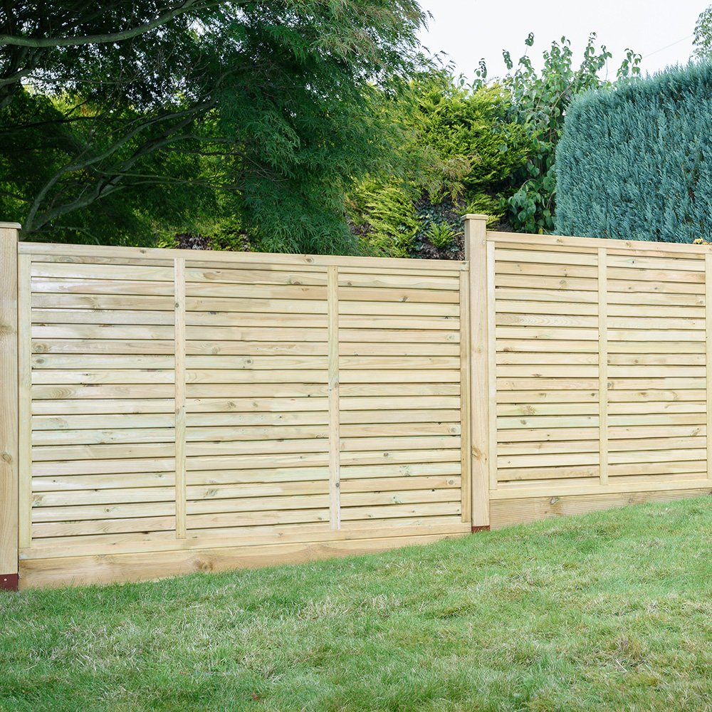 Grange Contemporary Fence Panel 4ft High - elbec garden buildings