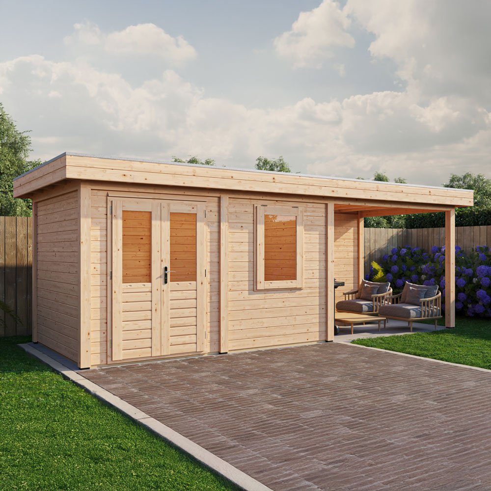 Lugarde 7.0mx2.5m Dublin Summerhouse - elbec garden buildings