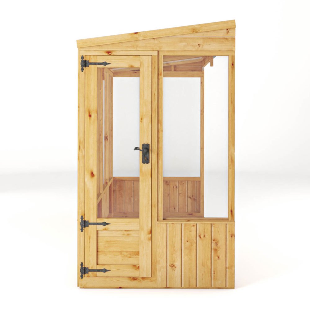 Mercia 8x4m Woodsman Greenhouse Styrene Lean-To - elbec - elbec garden ...