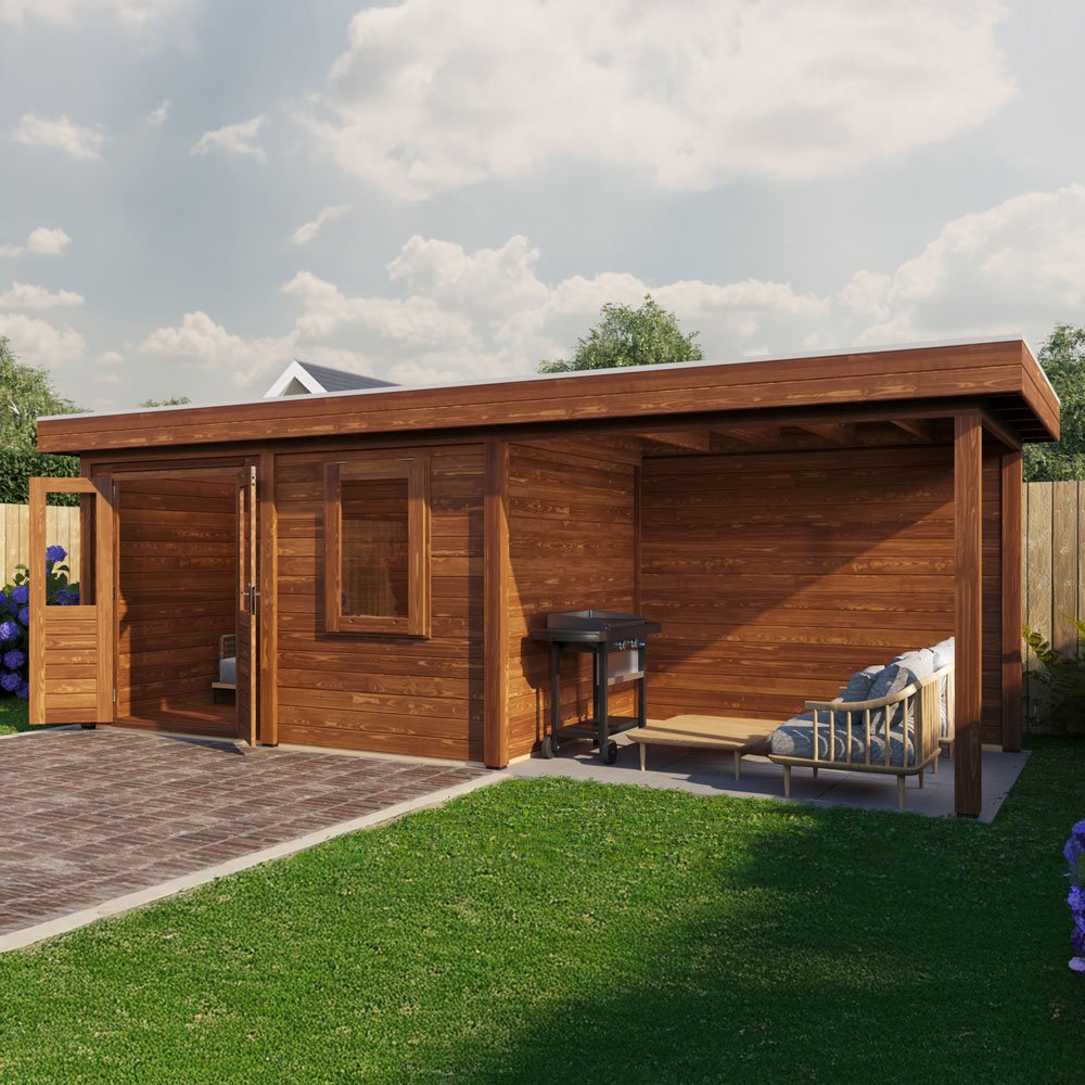 Lugarde 3.88x2.5m + 3m Left-Veranda Dublin Summerhouse - elbec - elbec ...