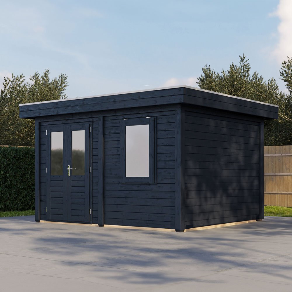 Lugarde 3x3.88m Select Modern Summerhouse - Brown - elbec - elbec ...