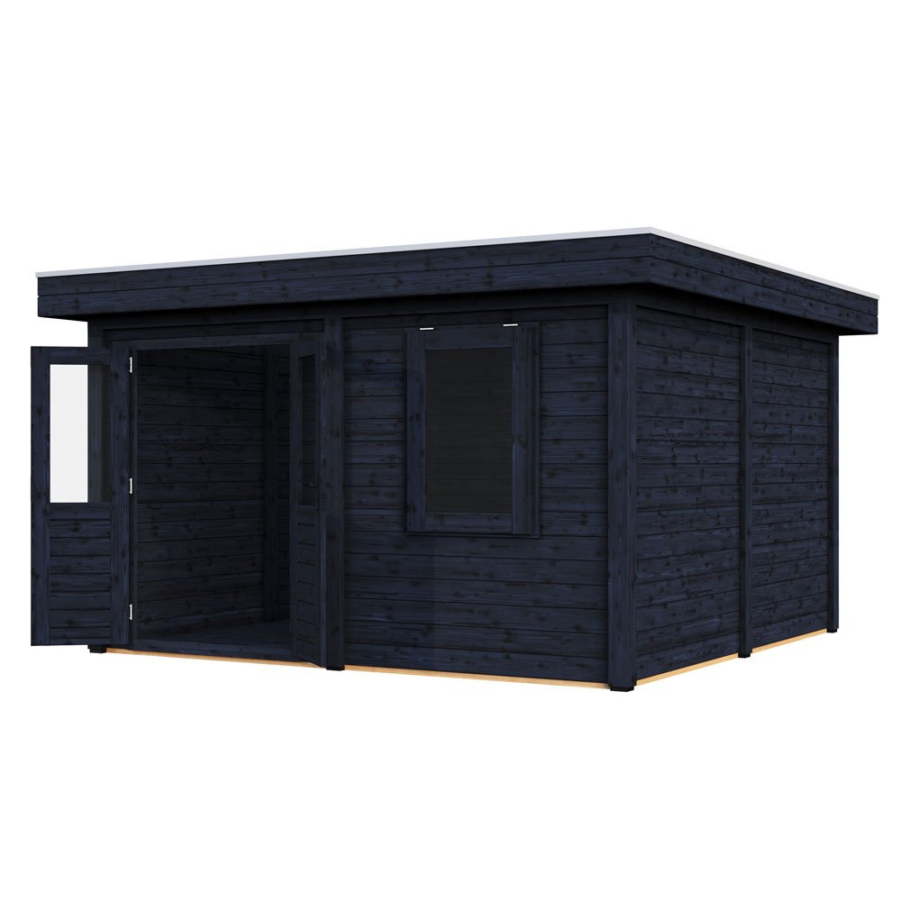 Lugarde 3.88x3.88m Bristol Summerhouse - Black - elbec - elbec garden ...