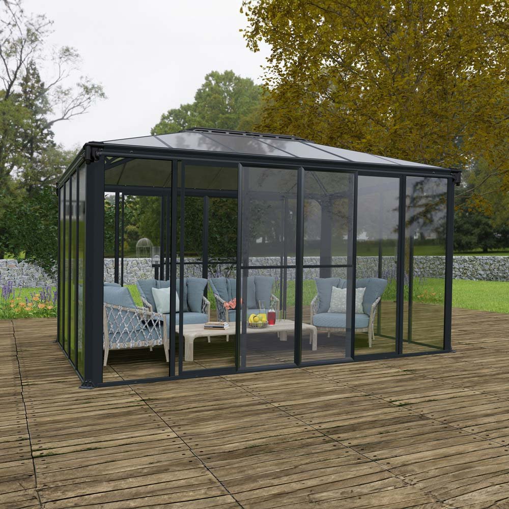10 x 15 Palram Canopia Ledro Enclosed Gazebo - elbec - elbec garden ...