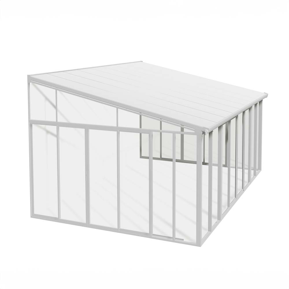 4 x 4 Palram Sanremo Conservatory White - elbec garden buildings