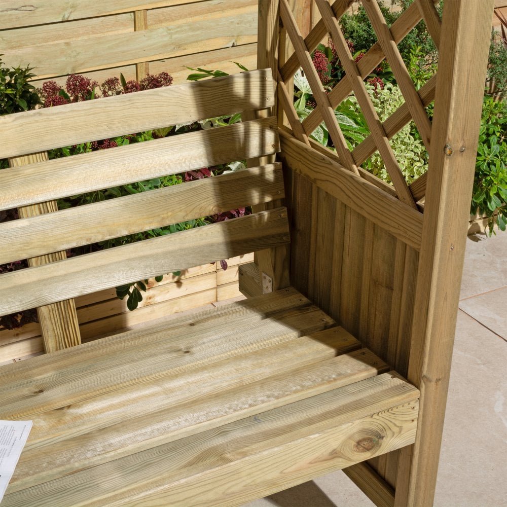 Rowlinson Pemberley Corner Arbour Seat - Pressure Treated - elbec ...