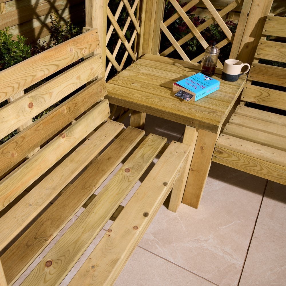 Rowlinson Richmond Corner Arbour Seat - elbec garden buildings