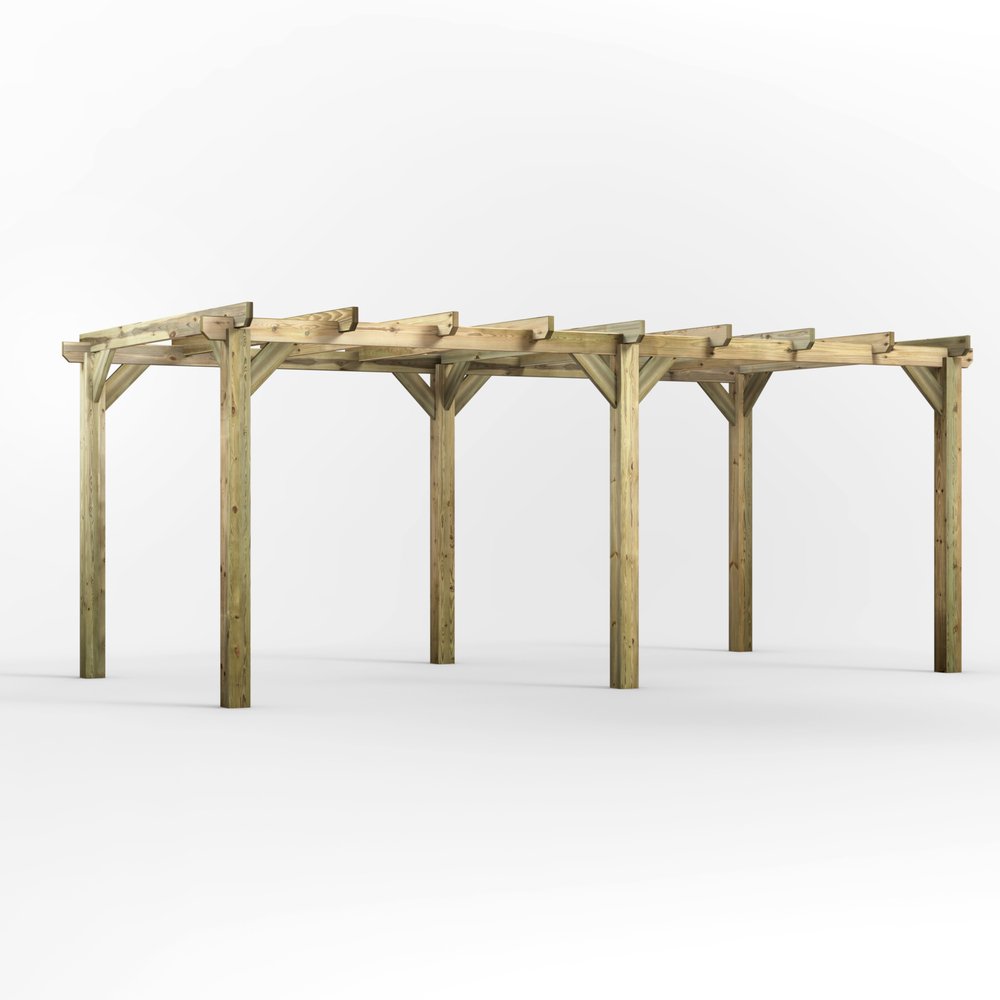 20x10 Powersheds Wooden Pergola - elbec garden buildings