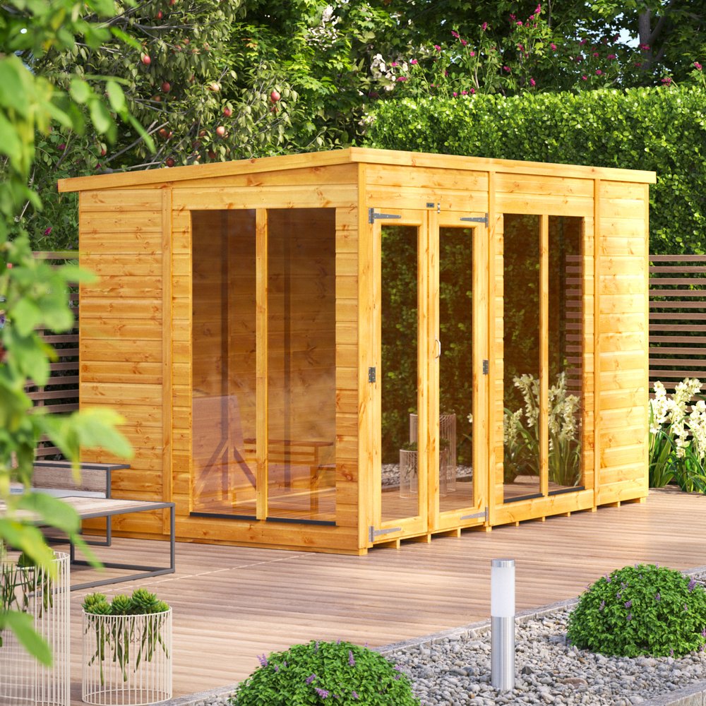 Powersheds 10x6 Pent Summerhouse - elbec garden buildings