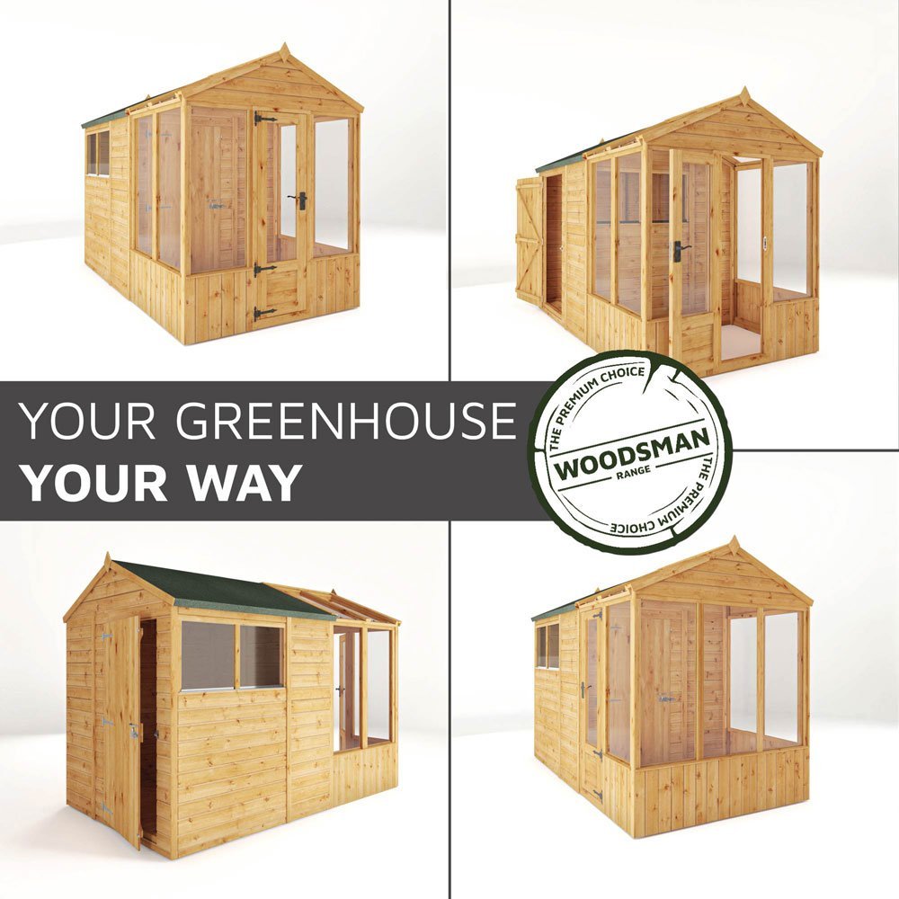 Mercia 10x6 Woodsman Greenhouse Shed Combi - Glass - elbec - elbec ...