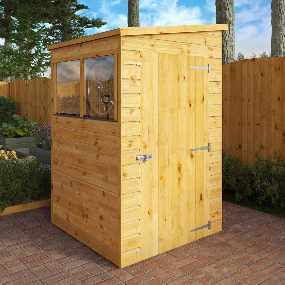 4x4 Mercia Shiplap Modular Pent Shed - elbec garden buildings
