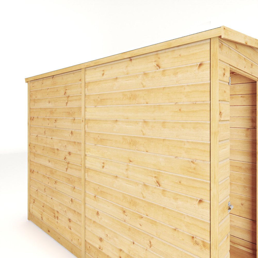 8x4 Mercia Shiplap Modular Windowless Pent Shed - elbec garden buildings
