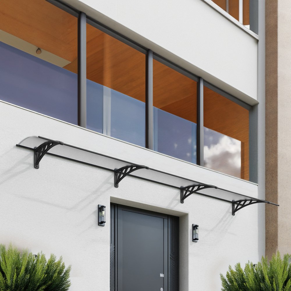 14x3 Palram Canopia Neo 4050 Grey Door Canopy - elbec garden buildings