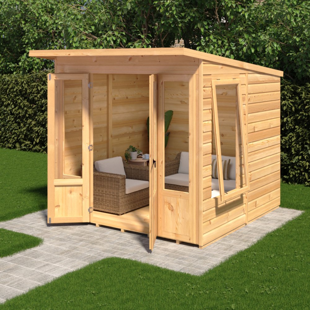 Shire Parham 7 x 7 Pent Summerhouse - elbec - elbec garden buildings