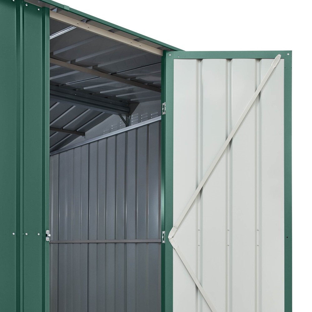 10 x 15 Globel Dual Door Workshop Garage - Green - elbec garden buildings