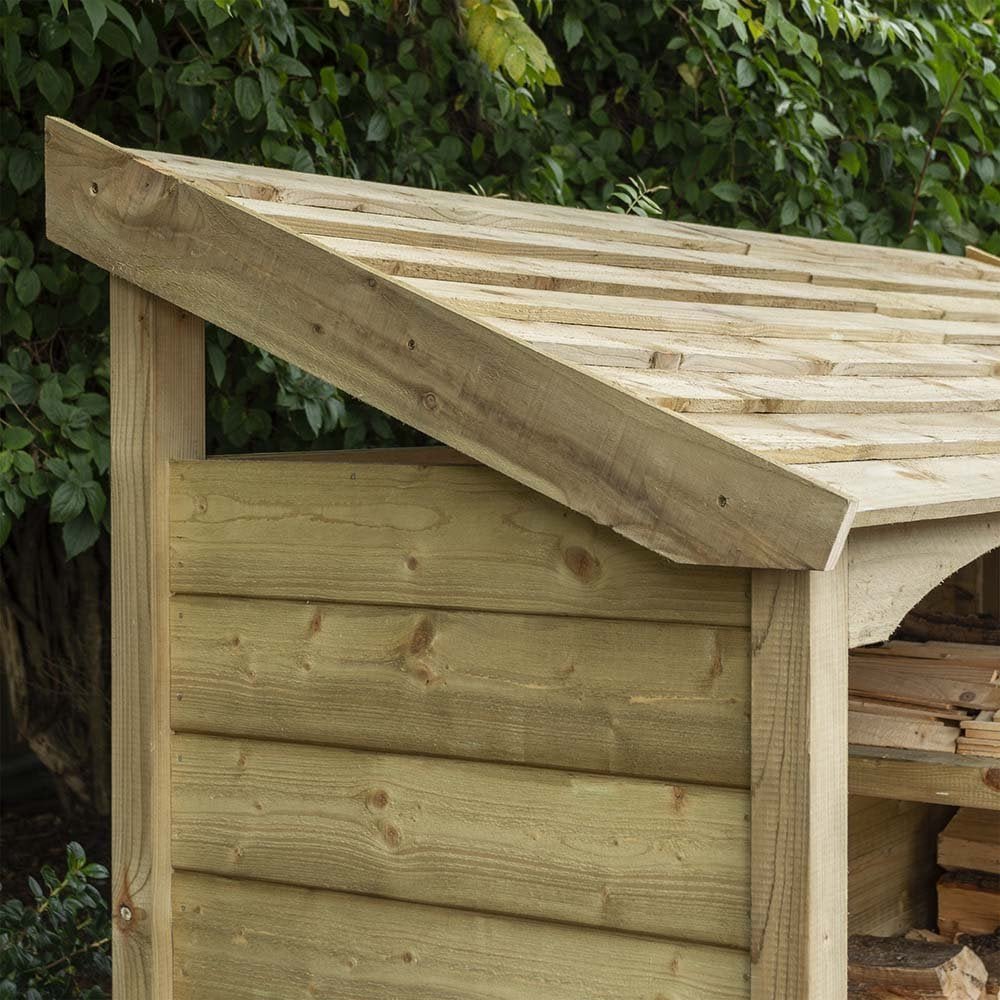 7 x 2 Rowlinson Premium Heritage Double Log Store - elbec garden buildings
