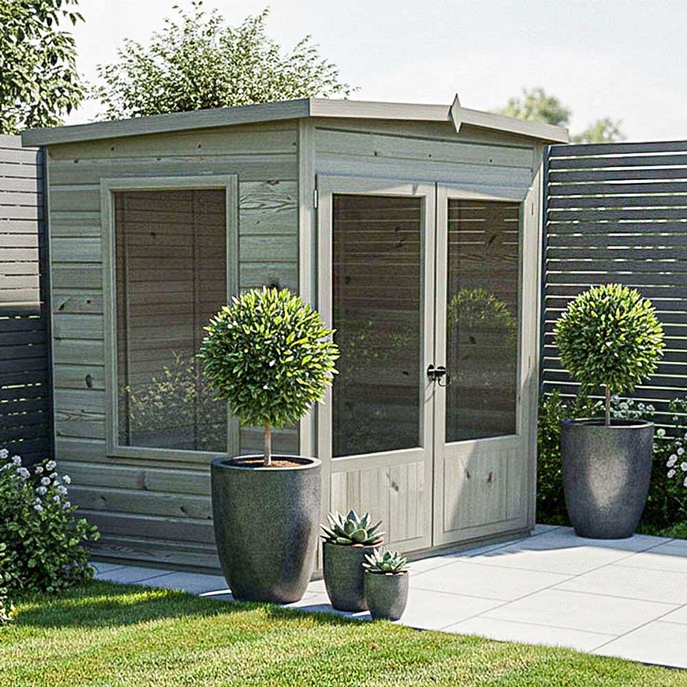 8 x 8 Shire Ramsey Corner Summerhouse - elbec - elbec garden buildings