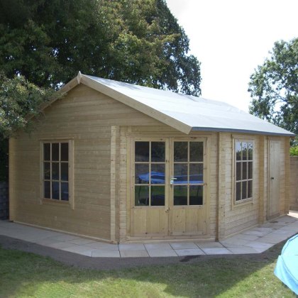 Side-Storage Log Cabins - Log Cabins - elbec garden buildings