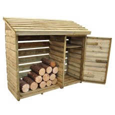 7 x 6 Shire Shed and Log Store - elbec garden buildings