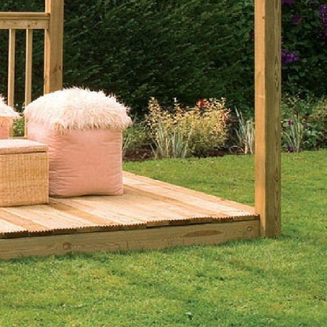 Forest Ultima Deck Kit including Pergola 8 x 8 (2.49m x 2.46m) - elbec ...