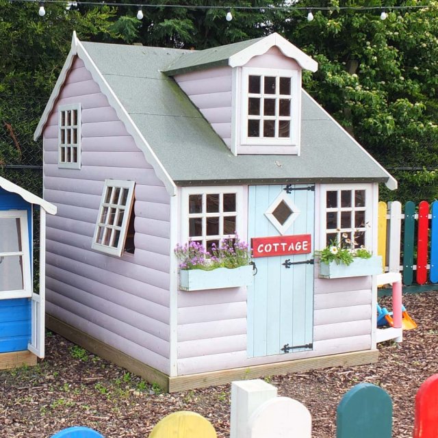 Shire Cottage Playhouse - 2 Storey Wooden Playhouse - elbec garden ...