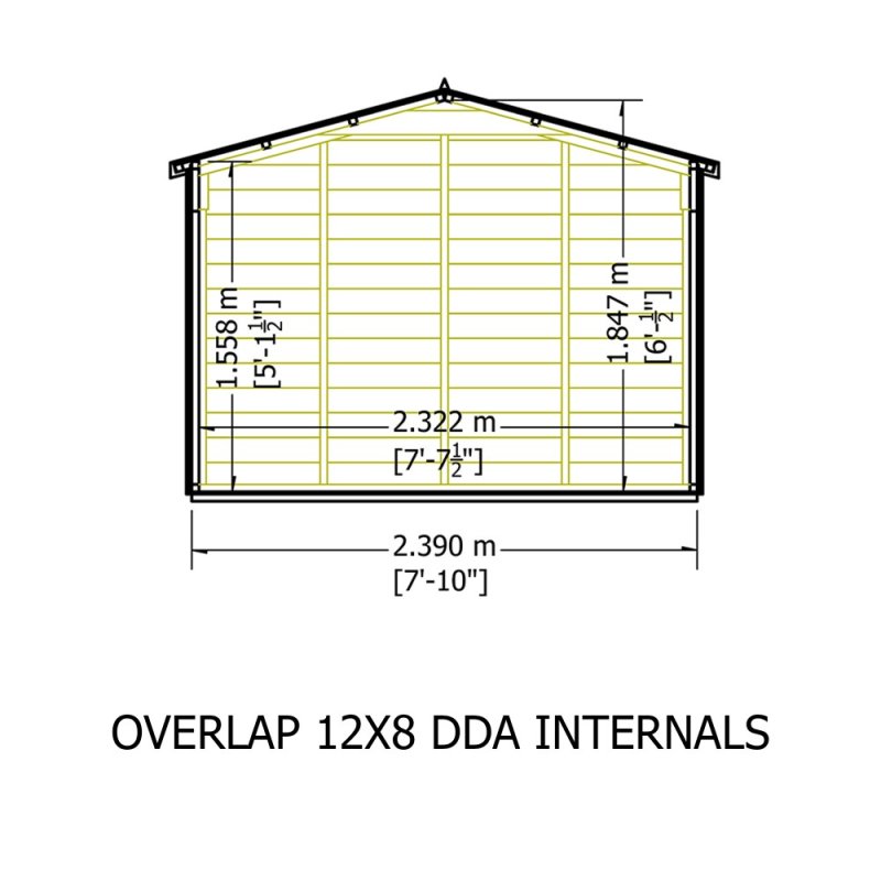 Shire 12 x 8 Overlap Apex Garden Shed with Double Doors - elbec garden ...