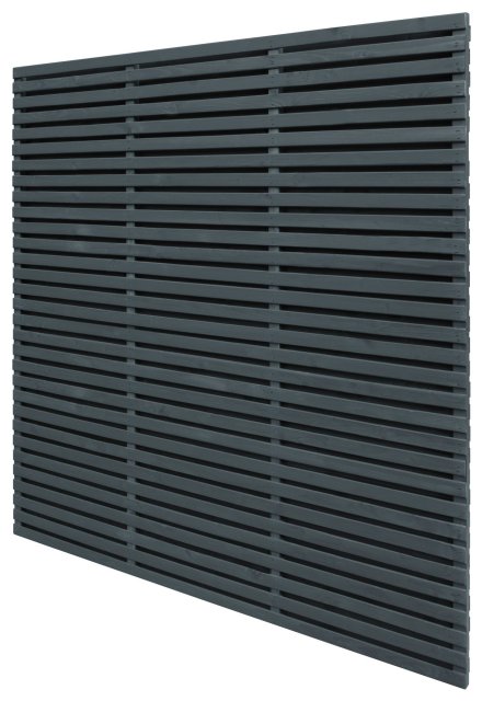 6ft High (1800mm) Forest Contemporary Double-Sided Slatted Fence Panel ...