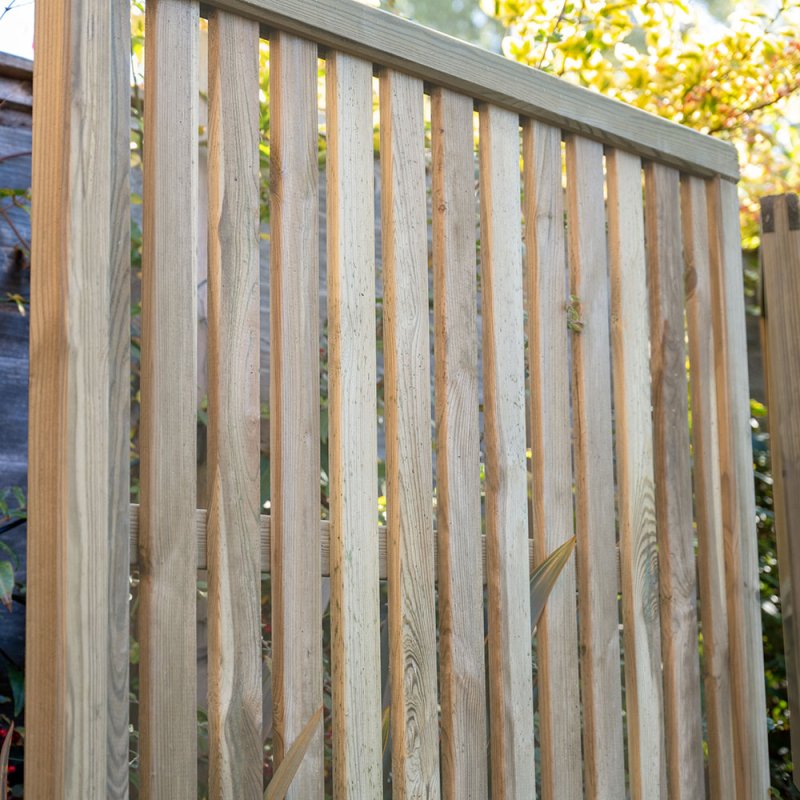 Forest Vertical Slatted Screen 6x3m - elbec garden buildings