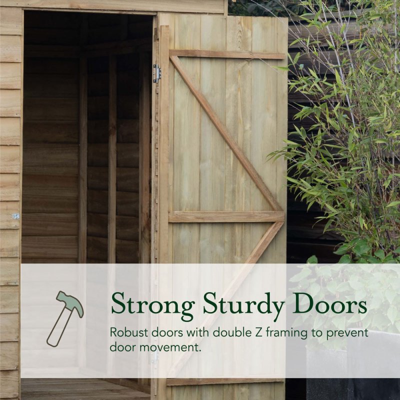 Forest 4x3 4Life Overlap Apex Shed - elbec garden buildings