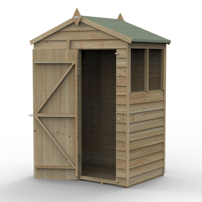 Forest 5x3 4Life Overlap Apex Shed - elbec garden buildings