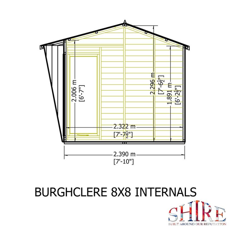 8 x 8 Shire Burghclere Summerhouse - elbec garden buildings