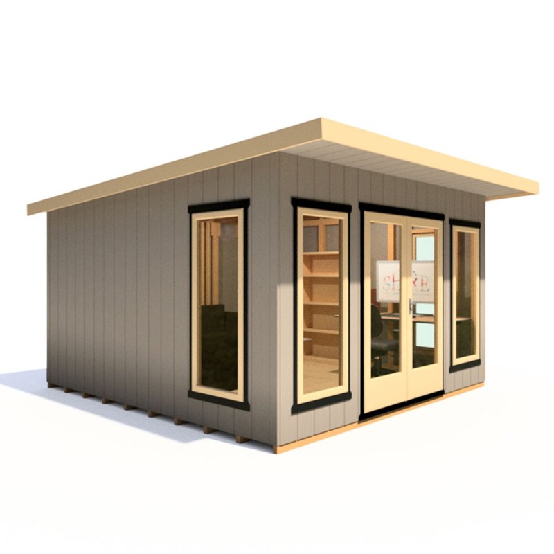 Shire 12 x 12 Cali Pent Garden Office - elbec garden buildings