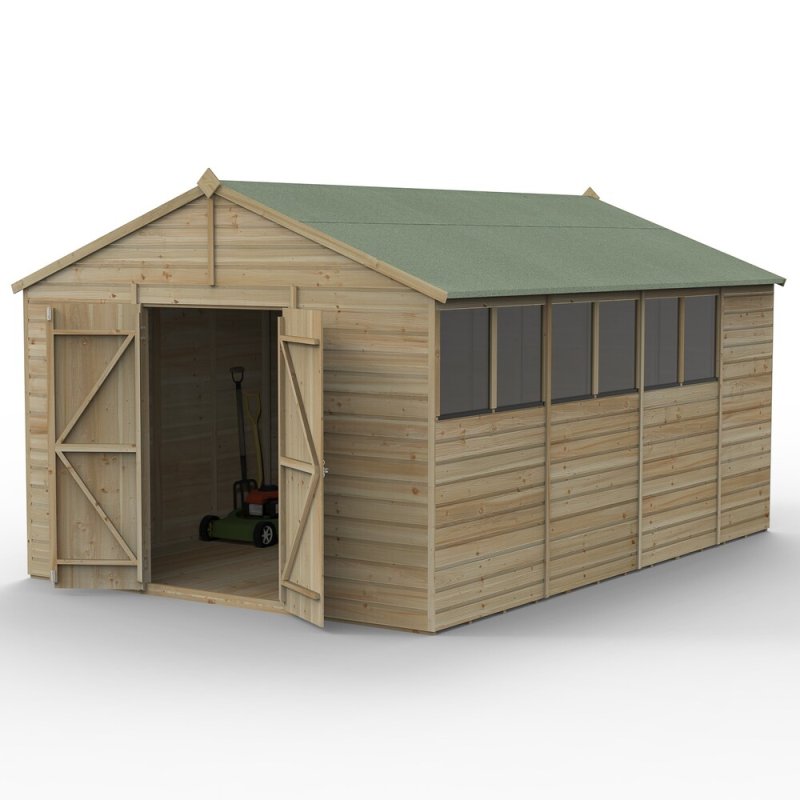 Forest Beckwood 10x15 Apex Shed - elbec garden buildings