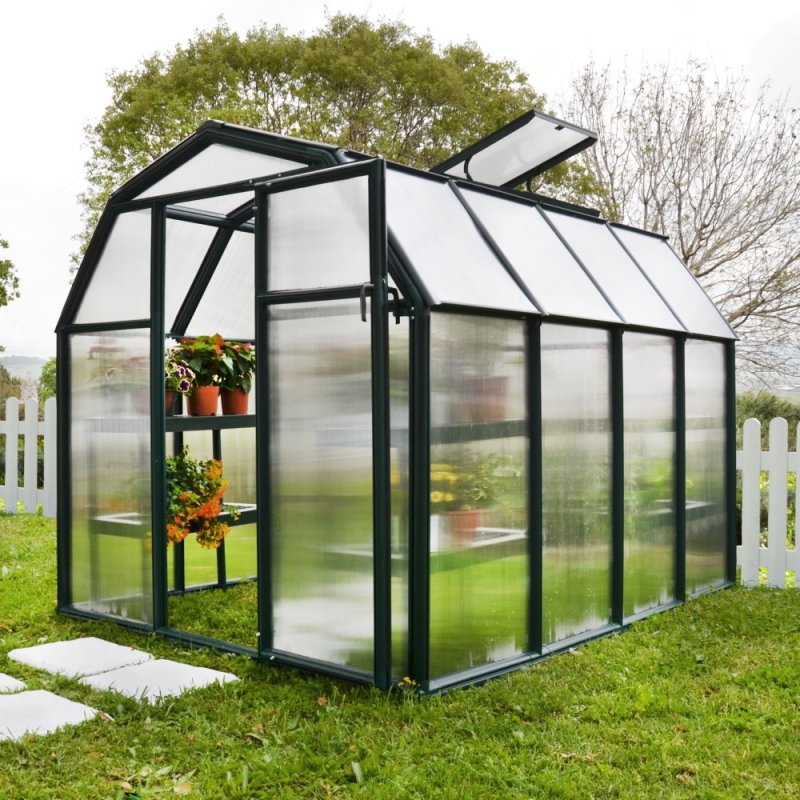 Palram Canopia EcoGrow Polycarbonate Greenhouse 6x8 - elbec garden buildings