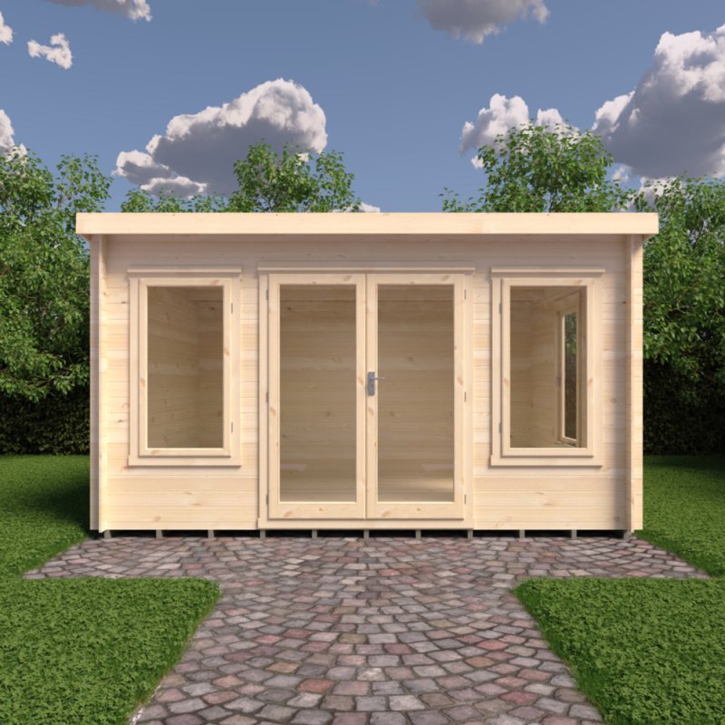 10x13 Shire Emneth Log Cabin 19mm walls - elbec garden buildings