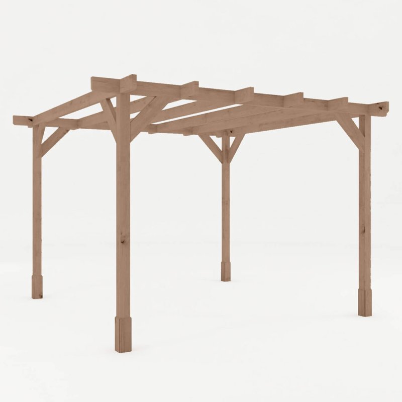 Mercia 3mx3m Pressure Treated Trent Pergola - elbec garden buildings