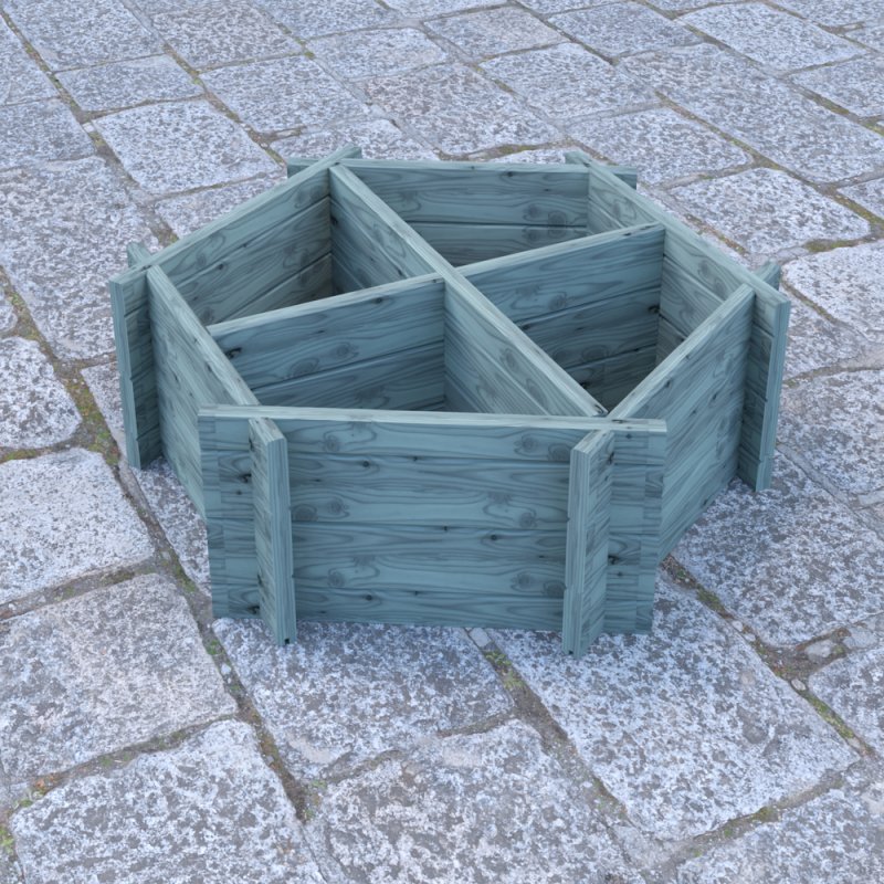 Shire Hexagonal Planter Medium - elbec garden buildings