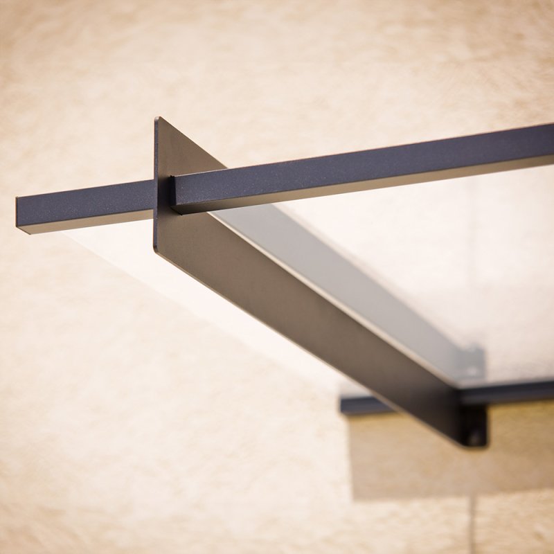 Palram Canopia Nancy 3000 Door Canopy Grey 10x3 - elbec garden buildings