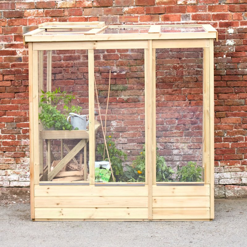 Forest 4x6ft Lean To Greenhouse Open Back - elbec garden buildings