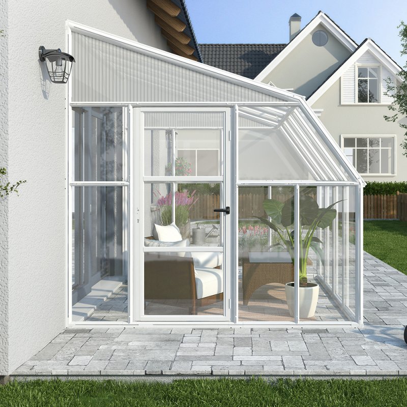8 x 8 Palram Canopia Sun Room Conservatory - elbec - elbec garden buildings
