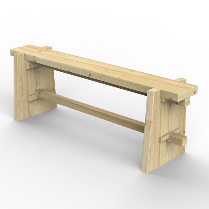 Forest Wooden Sleeper Pew Garden Bench 5 x 1 - elbec - elbec garden ...
