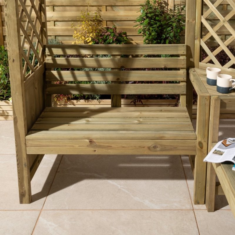Rowlinson Pemberley Corner Arbour Seat - Pressure Treated - elbec ...