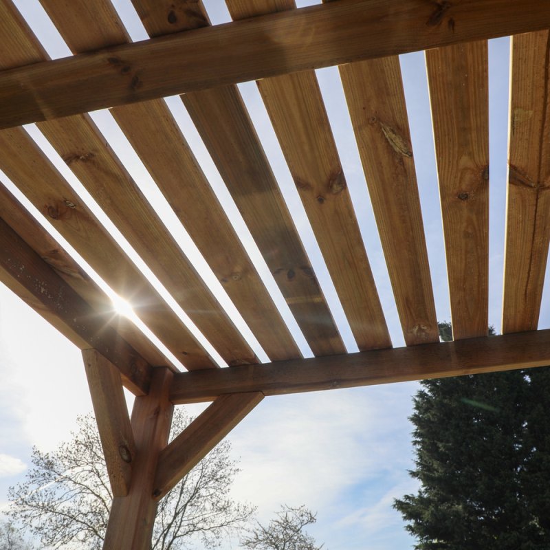 2m x 2m Mercia Modern Wooden Pergola - elbec - elbec garden buildings