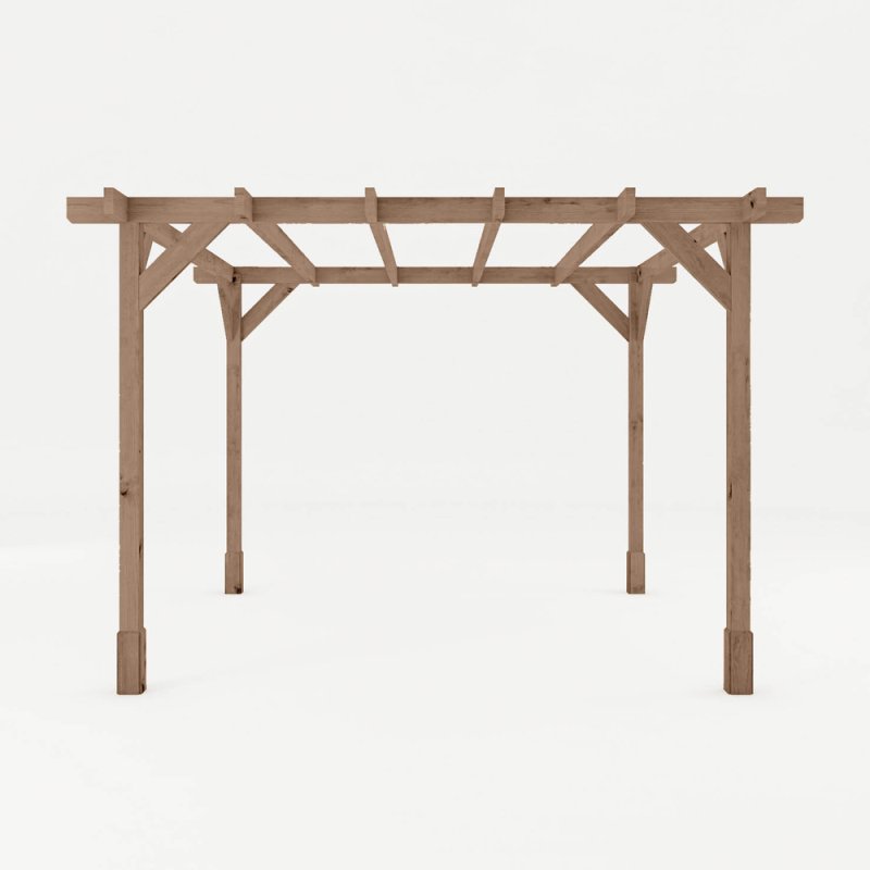 3m x 3m Mercia Traditional Wooden Pergola - elbec - elbec garden buildings