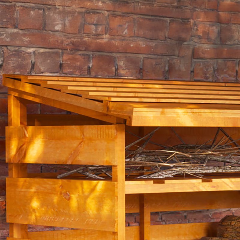 4x2 Powersheds Log Store with Shelving - elbec - elbec garden buildings