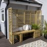 Forest Contemporary Slatted Garden Arch - elbec garden buildings