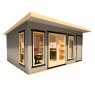 5mx4m Insulated Garden Room + Side Shed - elbec garden buildings